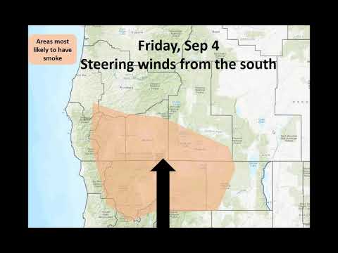 Smoke Impacts to Southern Oregon and Northern California Through Labor Day Weekend