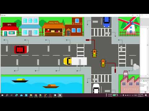 Computer Graphics Project Demo || Traffic Signals In The City || OpenGL/Glut || C++ || Codeblocks