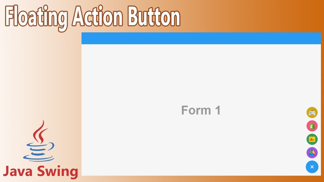 Java Swing - Floating Action Button With JFram