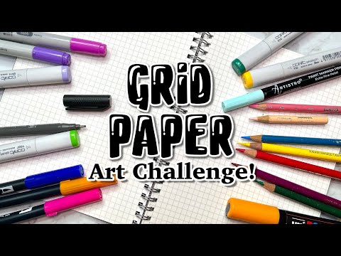 DRAWING on GRAPH PAPER?! - Grid Paper Art Challenge