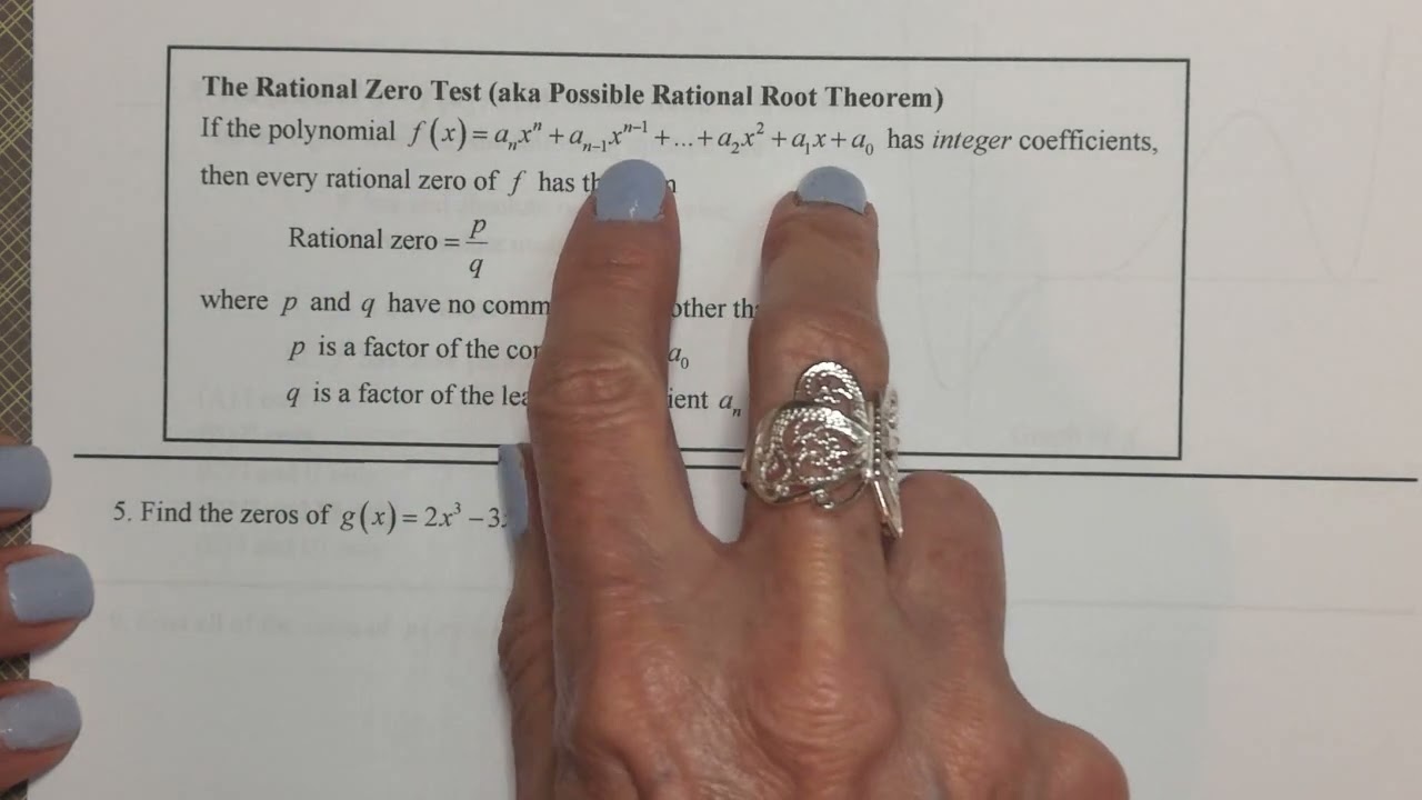 Precalculus BC Unit 2 Notes 5 Solving Polynomial Equations