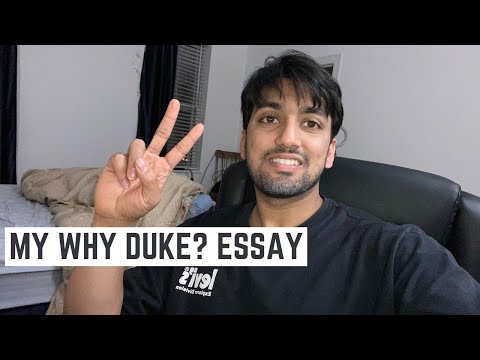 Reading my Duke Application Essay