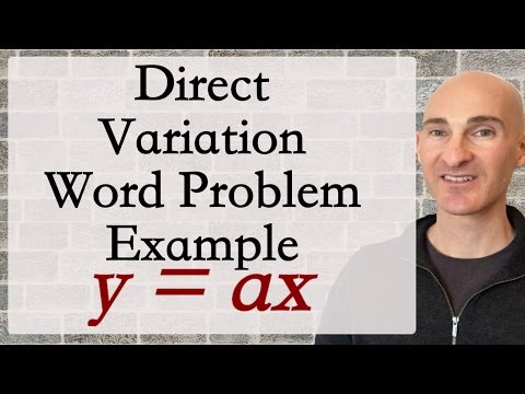 Direct Variation Word Problem Example