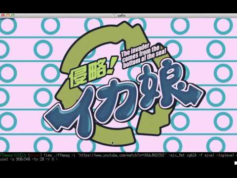Youtube video streaming with VT-340 compatible control sequence (yaft version/960x540/4bpp/8fps)
