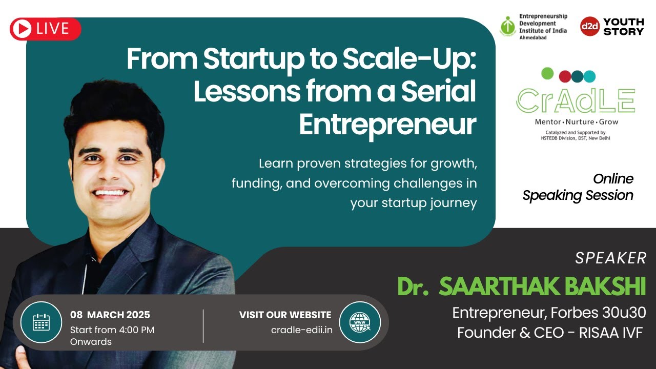 From Startup to Scale-Up | Online Speaking Session | CrAdLE EDII