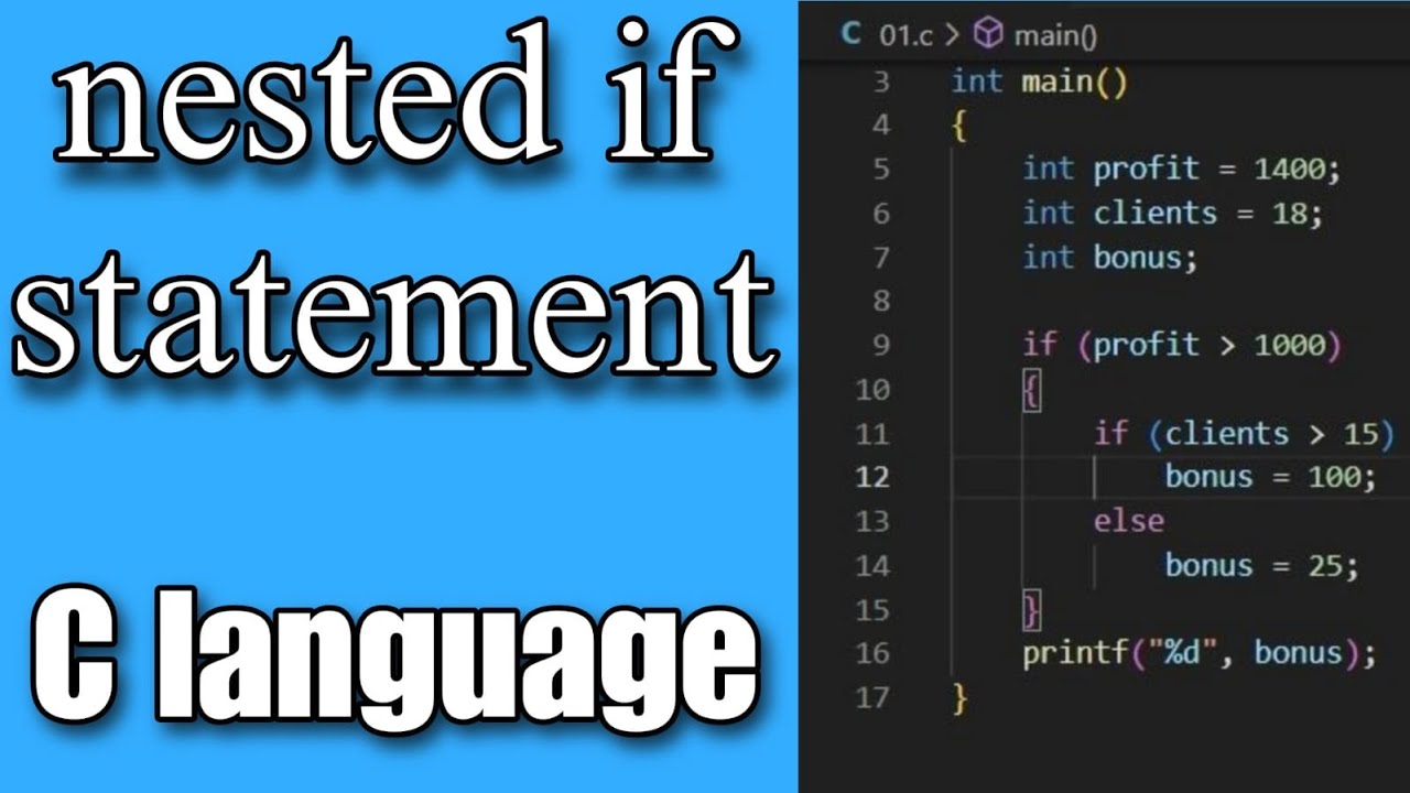 Nested If Statement in c language