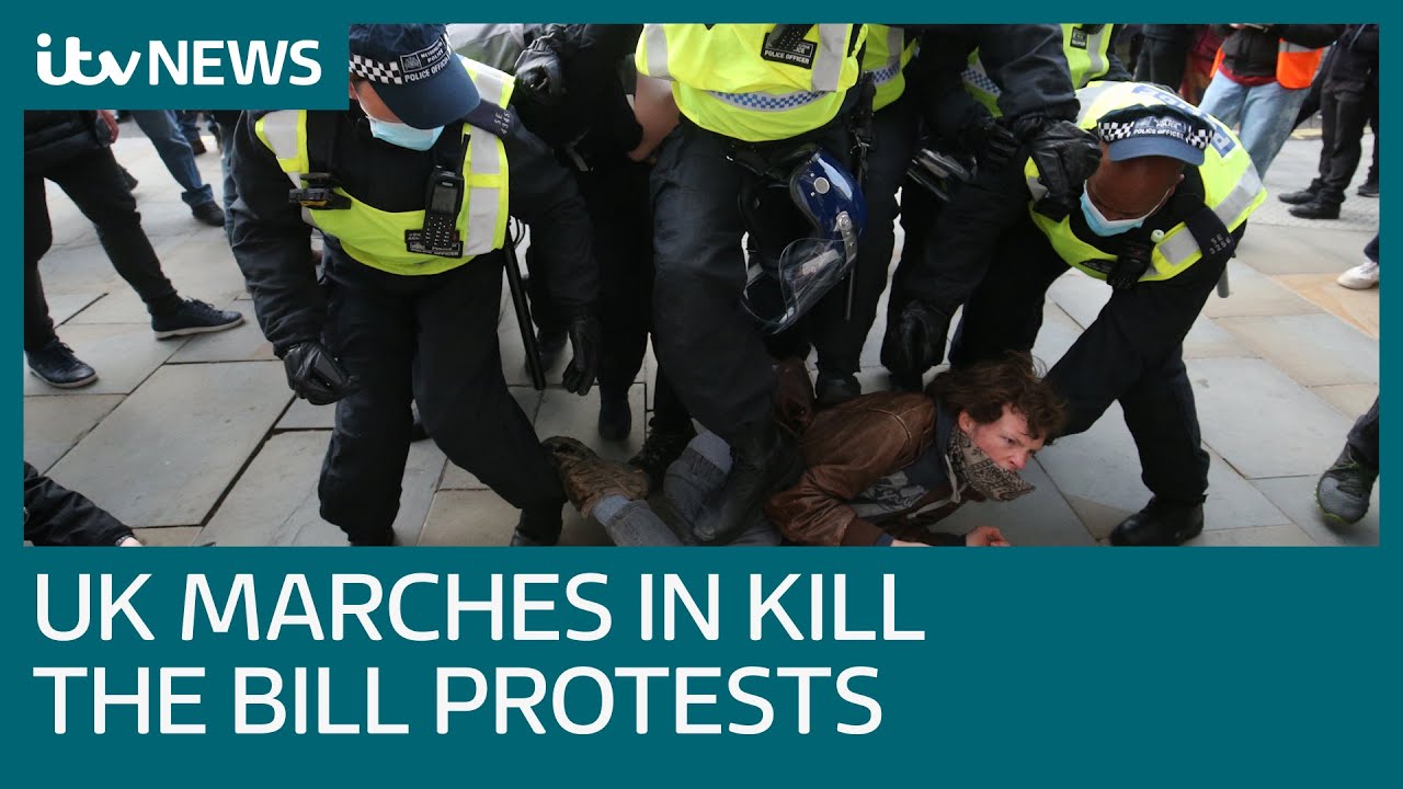 Kill the Bill: Arrests at protests as anger mounts over policing bill | ITV News
