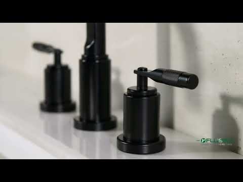 Flusso Faucets | 8" Widespread Bathroom Faucet In Matte Black | 250.2000