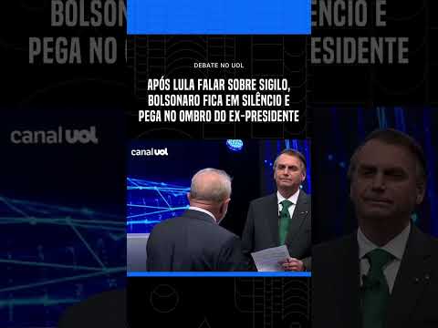 Após Lula falar sobre sigilo, Bolsonaro fica em silêncio e pega no ombro do ex-presidente #shorts