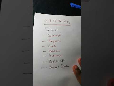 Vocabulary Shorts - Inhibit with Synonyms