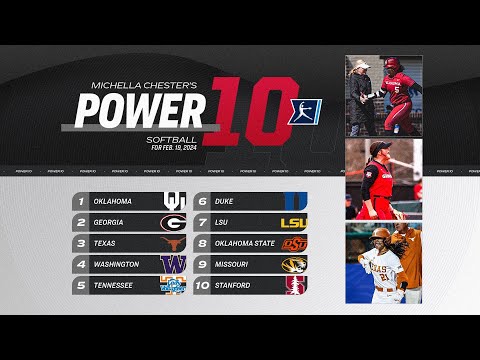 College softball rankings: LSU, Missouri enter new Power 10