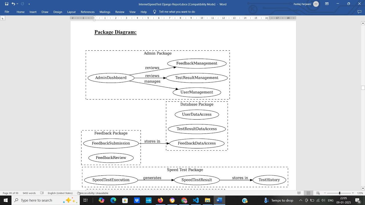 Project Report - Internet Speed Test using Python | Django | Sqlite