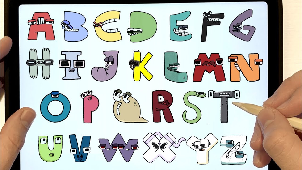 Como dibujar a todas las letras de ALPHABET LORE - (A-Z)