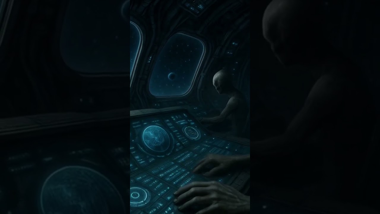 Inside an alien spaceship  #animation #ufo #alien #pilot