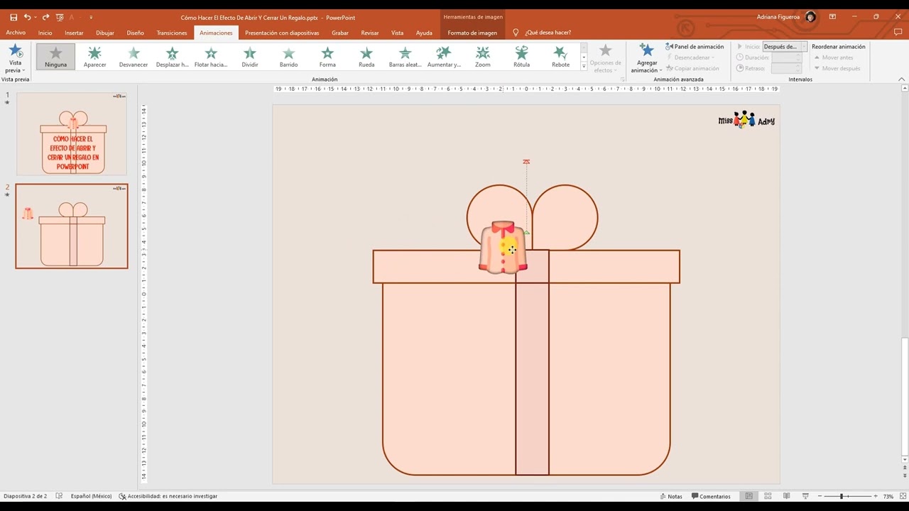 Cómo Hacer El Efecto De Abrir Y Cerar Un Regalo En PowerPoint