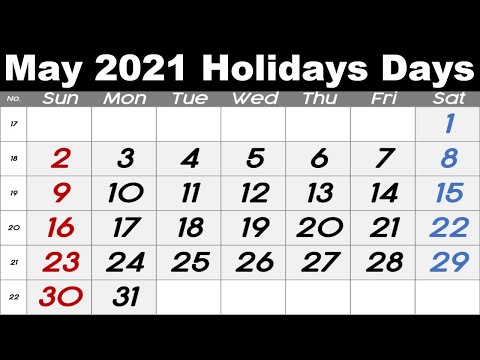 May Holidays 2021 India || May Important Events | Festivals || List Of May Holidays in India