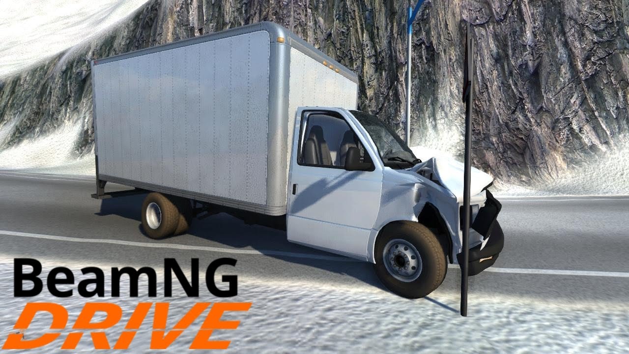 BeamNG DRIVE Alpha - Moving Van Driving on Mt Shell