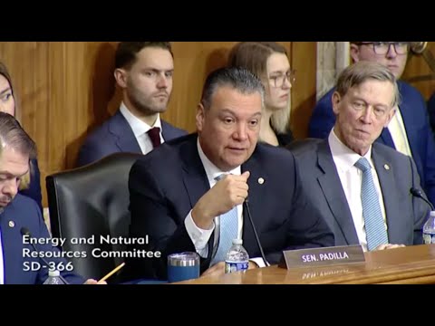 Sen. Padilla | Padilla Questions Nom. Burgum on Federal Disaster Aid & Fire Response | ENR | 1.16.24