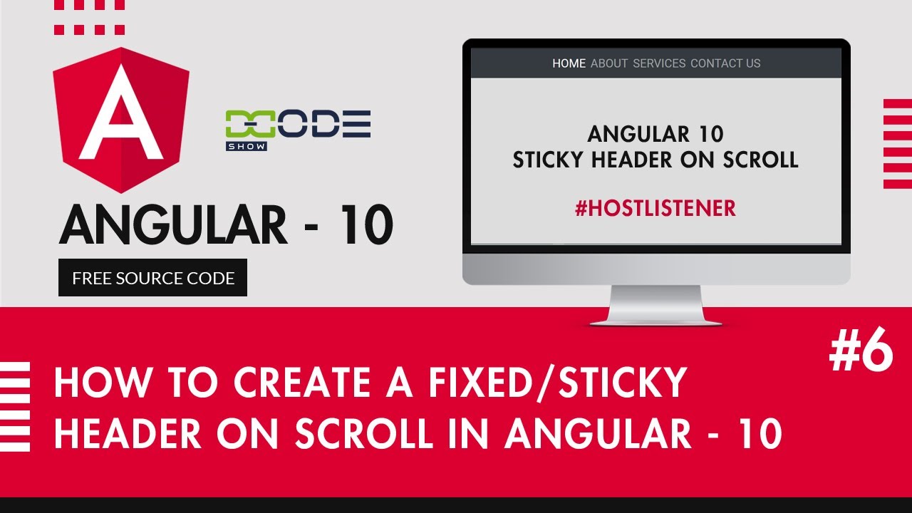 How To Create A Fixed/Sticky Header on Scroll In Angular 10 | Sticky Header