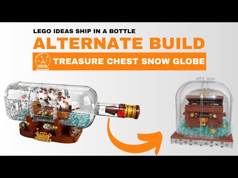 Treasure chest snow globe tutorial | Lego ideas 21313(ship in a bottle) alternate build | MOC