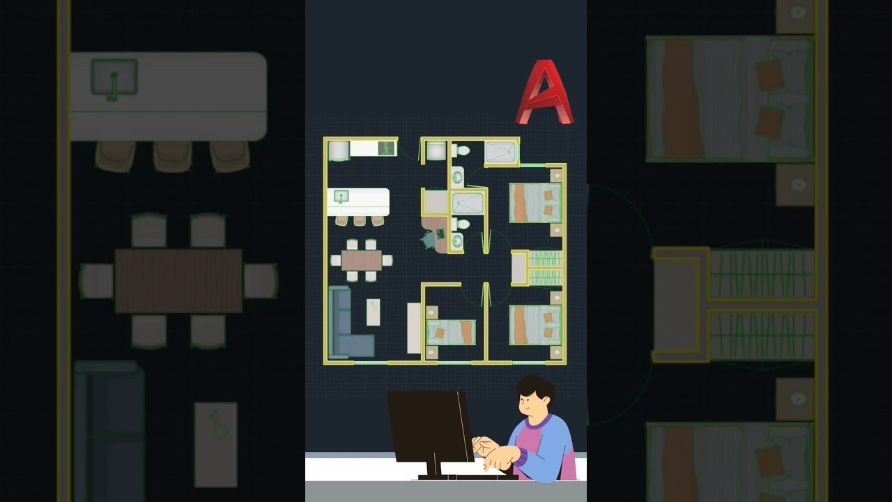 Create architecture illustrations.💻✨ With ready to use AutoCAD blocks.
