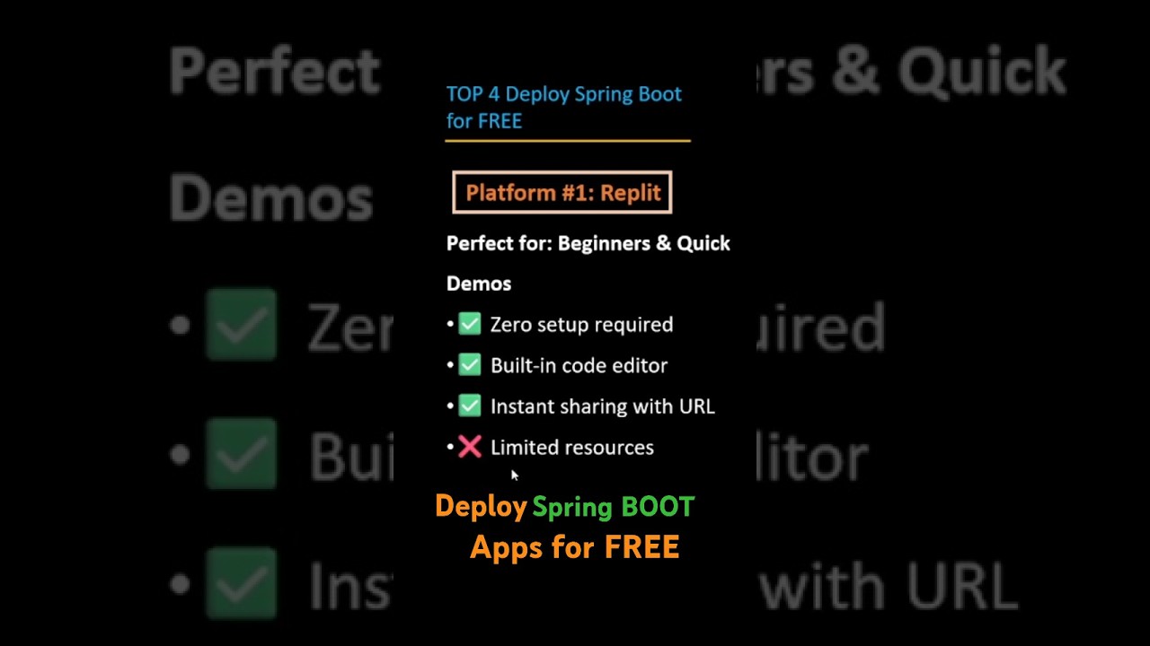 Deploy Spring Boot Apps in FREE
