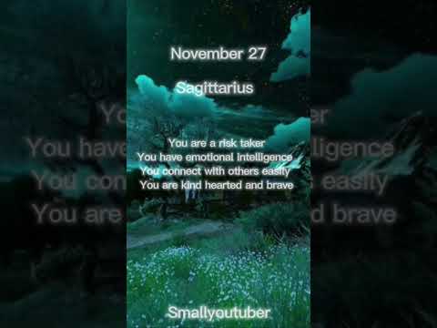 November 27 Zodiac #sagittarius #smallyoutuber
