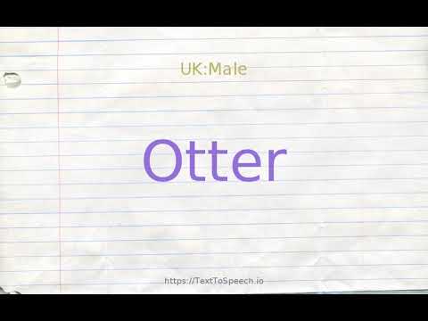 How to pronounce otter