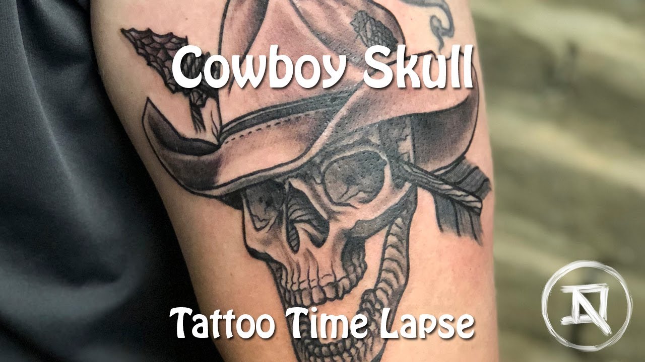 Cowboy Skull | Tattoo Time Lapse