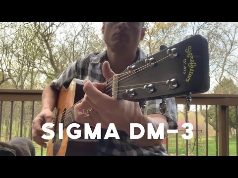 Sigma DM3 1980's natural finish w/hard shell case | Reverb
