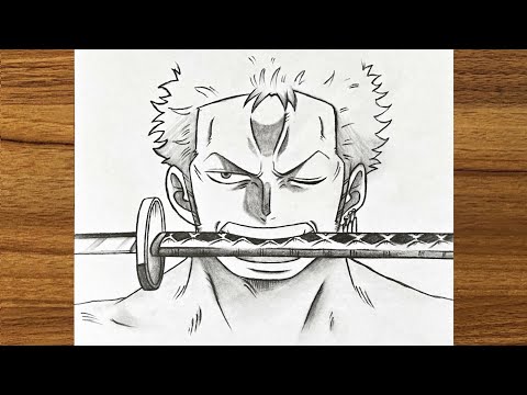 How to draw anime character for beginners  || How to draw Zoro Roronoa [ ONE PIECE ]