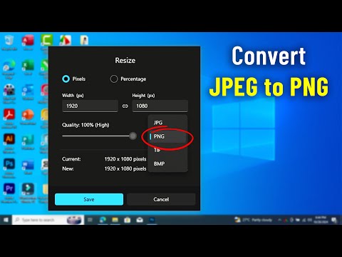 How to convert JPEG to PNG without Losing Quality in Windows 10