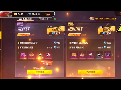 Purchasing weekly and monthly membership [Garena free fire ]😱 #fflive #bfa #bfadvait
