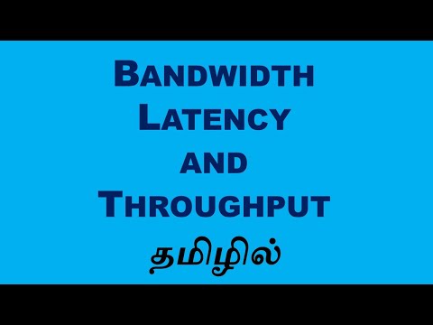 Bandwidth Latency and Throughput in Data Communication (Tamil)