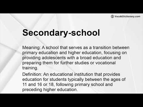 Secondary-school Meaning