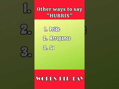 Another word for "HUBRIS" #englishlearners #englishlearning #youtubeshorts