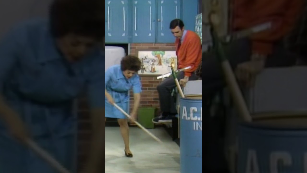 Mopping the kitchen #springcleaning #mrrogers