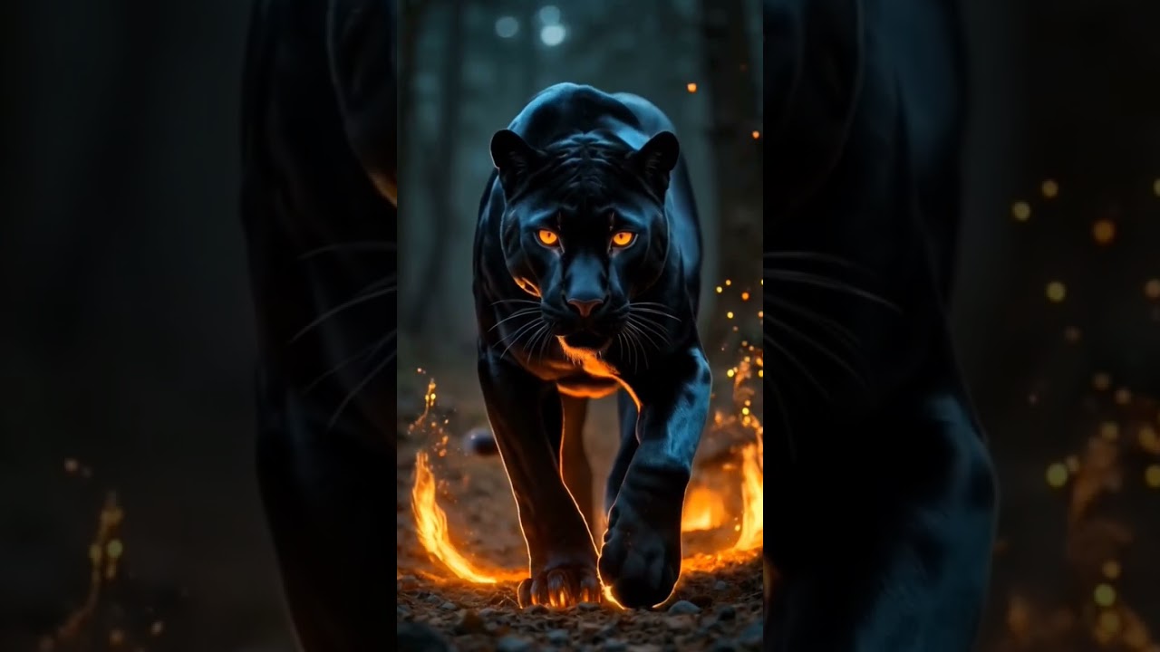 4K HD wallpaper of Black Panther #ai #panther #aicontent #viralvideo