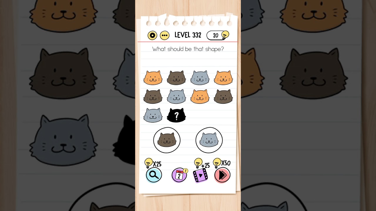 Brain test level 332 what should be that shape answer