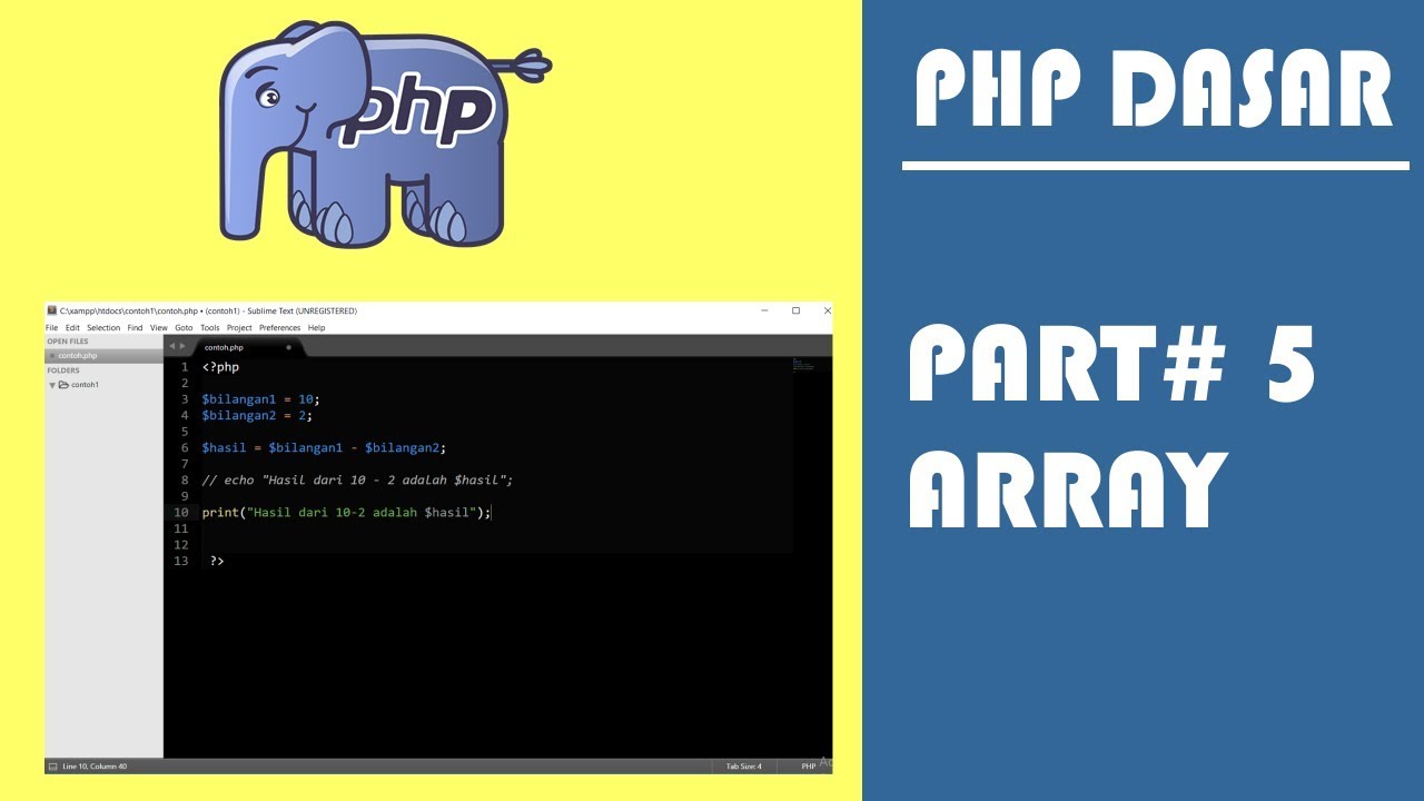 Pemrograman PHP Dasar #5 Array