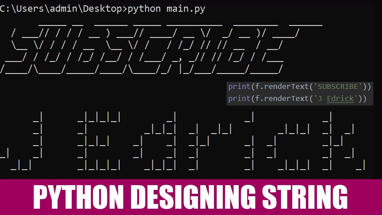 Python  String Designing (50+ Art Fonts)