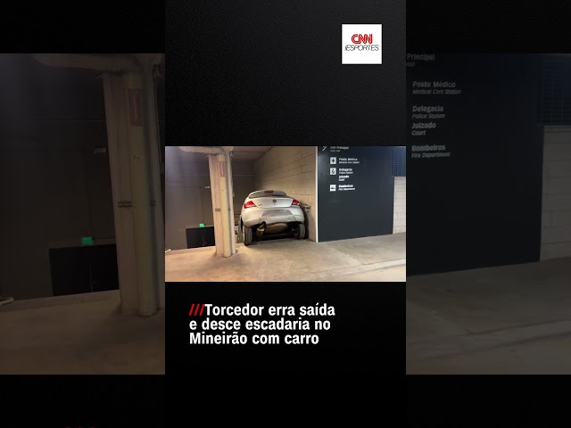 Torcedor do Cruzeiro erra saída e desce escadaria no Mineirão com carro; veja | CNN Brasil