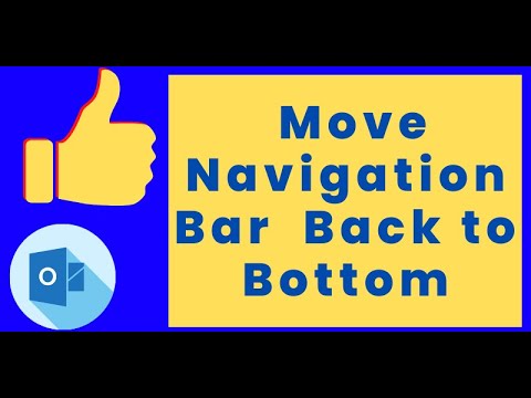 How to Move the Navigation Bar in Outlook 365 Back to Bottom?