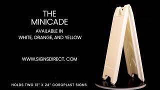 Minicade Sidewalk Sign Stand - outdoor durable plastic a-frame stands