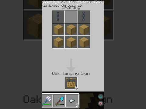 same with the oak hanging sign. Minecraft