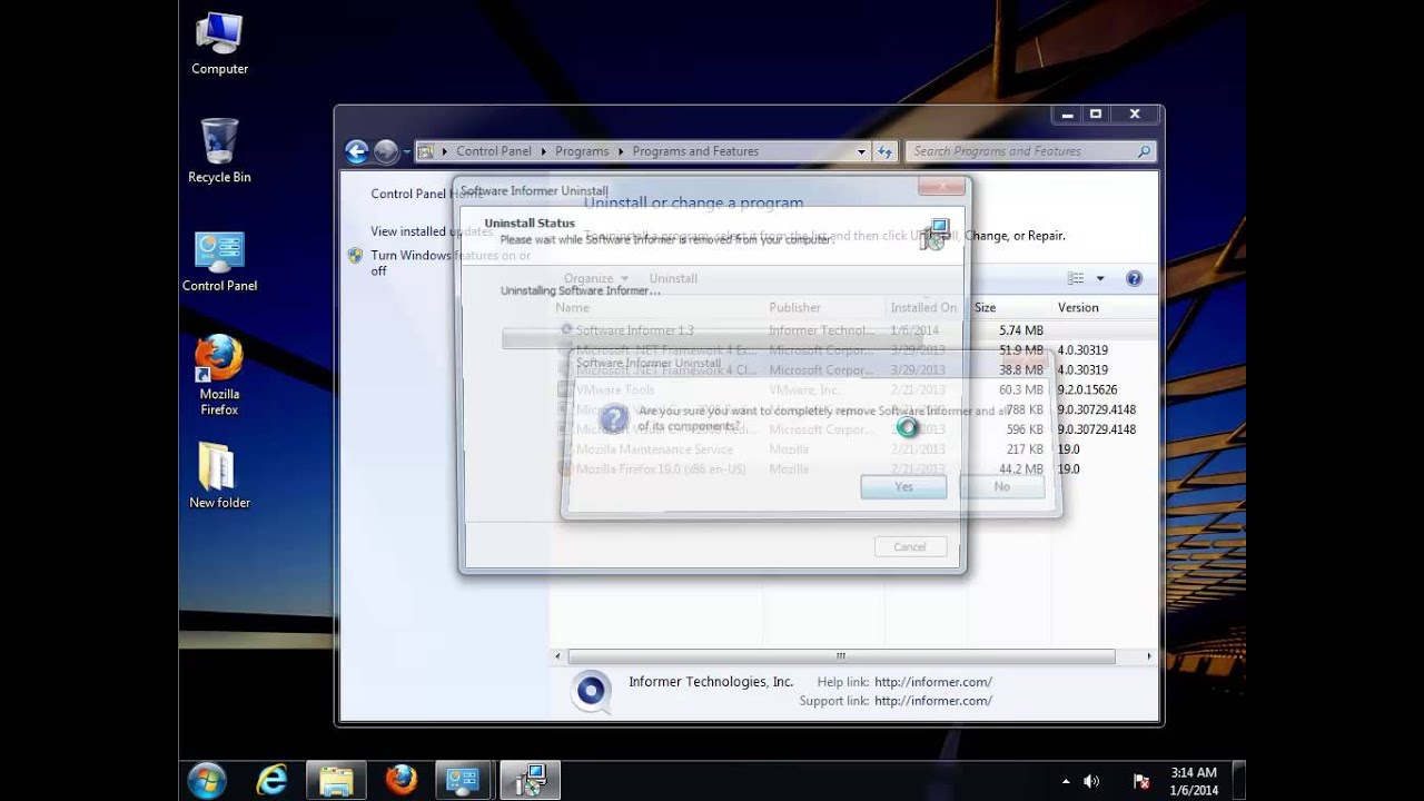 How to Uninstall Software Informer 1.3