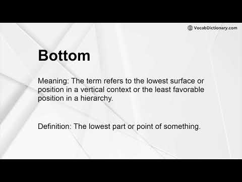 Bottom Meaning