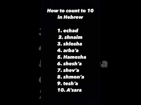 How to Count to 10 in Hebrew (Masculine) #Hebrew #HebrewForBeginners #Jesus #Christian