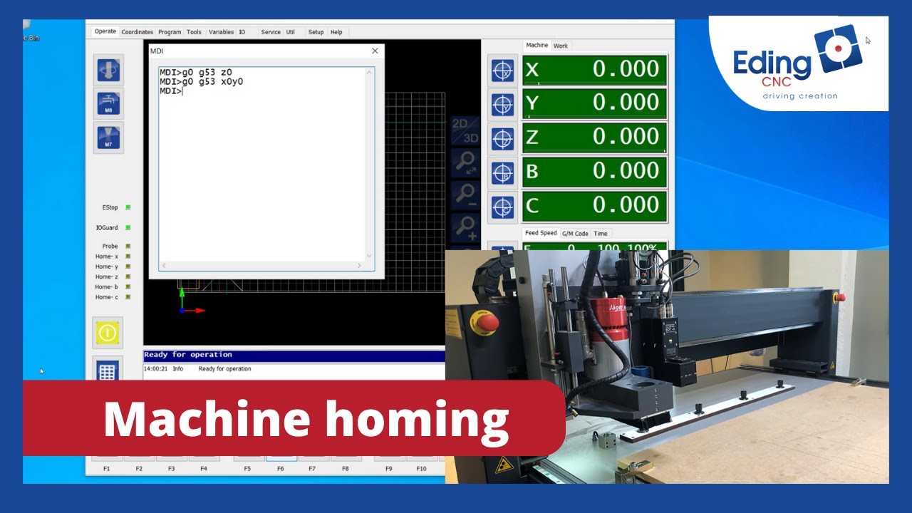 How to home your machine | Instruction video