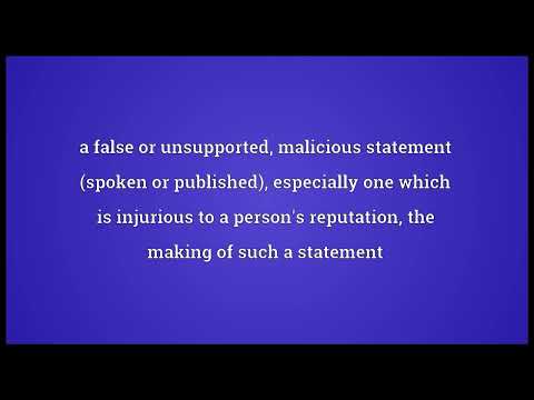 Slander Meaning